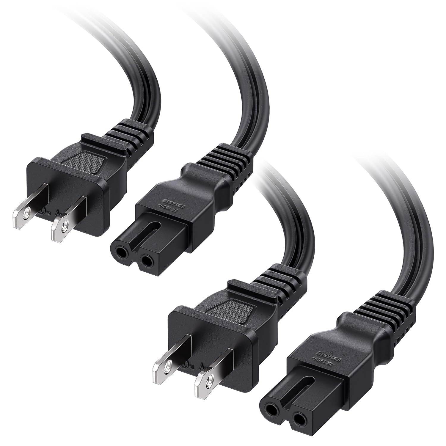 Amazon.in: Buy Cable Matters 2-Pack 2 Slot Polarized Power Cord (NEMA 1 ...