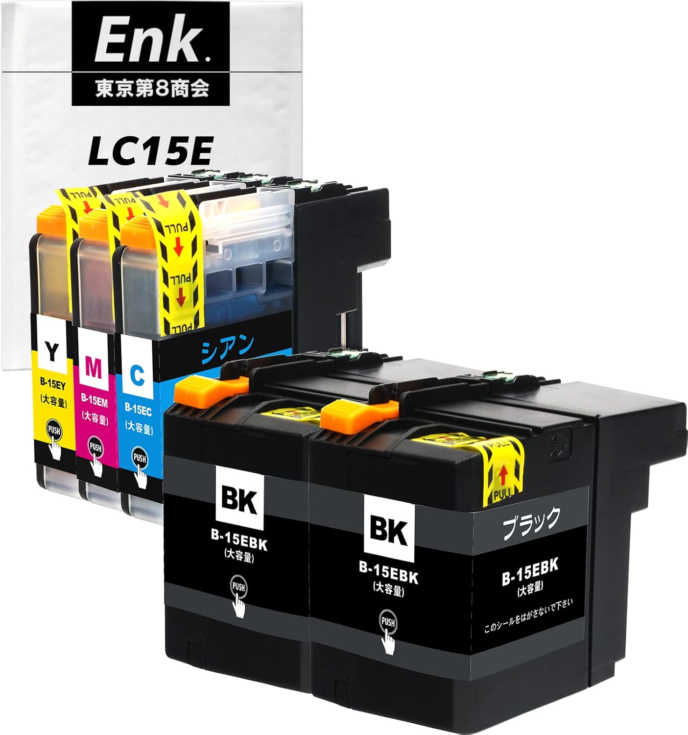 Amazon.co.jp: 【Enk】製 LC15E-4PK ブラザー用 互換インク 互換インクカートリッジ 残量表示あり 最新ICチップ搭載 ...