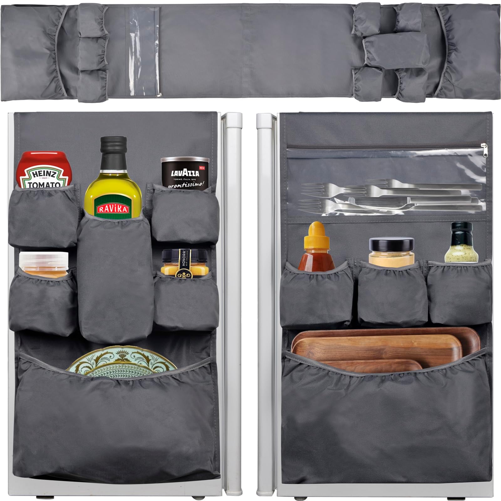 Amazon.com: Smart Design Mini Fridge Organizer with 12 Pockets ...