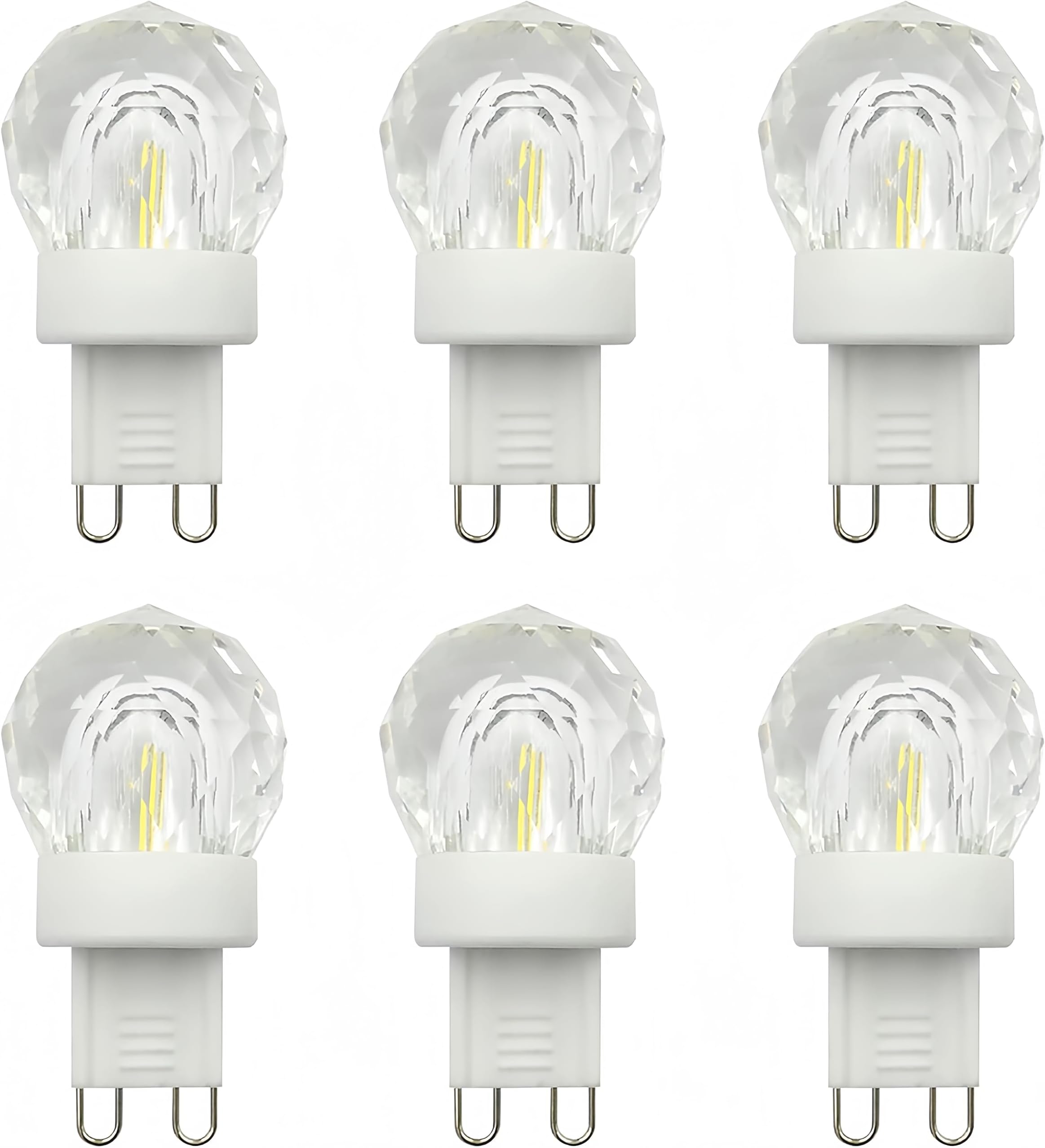 G9 2W LED Bulb Mini Globe Crystal Light (20W Equivalent) Glass Cob ...