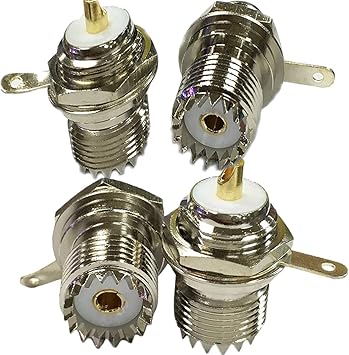 Amazon.com: LYLGO (4-Pack) UHF Female SO239 Socket Bulkhead Welding Panel Mounting Straight ...