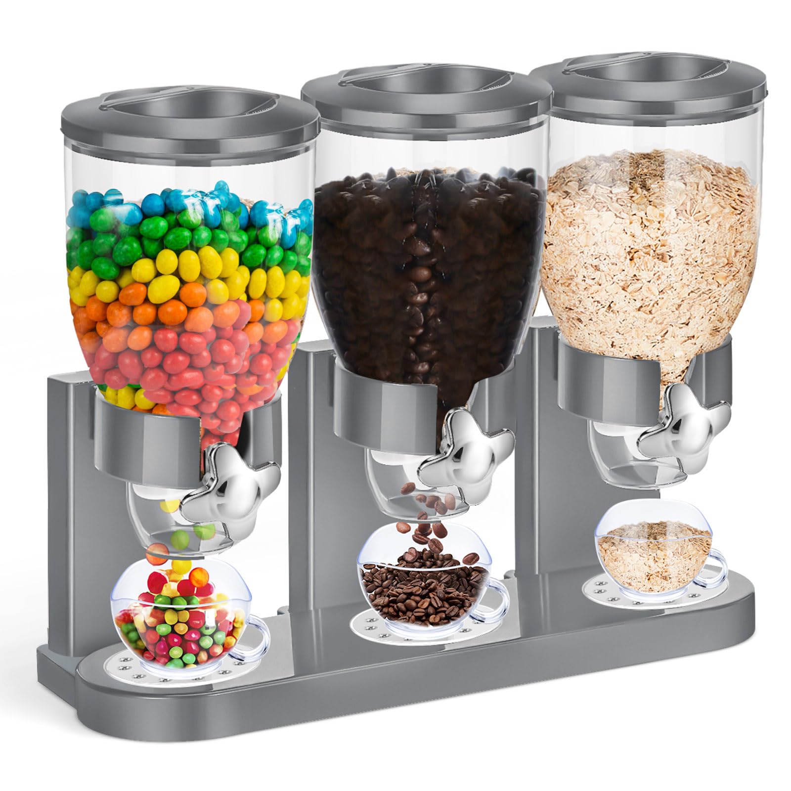Amazon.com: Umigy 1 Pack Triple Indispensable Dry Food Dispenser Cereal ...