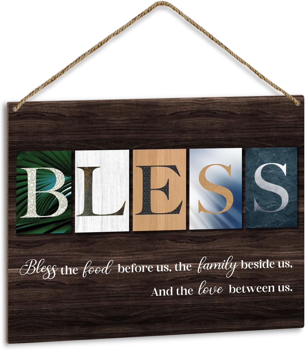 Amazon.com: Kitchen Wall Decor Wood Hanging Plaque Kitchen Sign ...