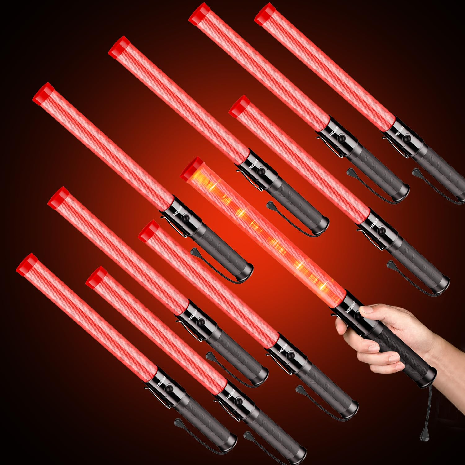 Amazon.com: HiGiant 10 Pack 16 Inch Traffic Wand, LED Traffic Control ...