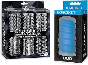 Amazon.com: Sex Toy Couples kit of Crystalline TPR Cock Sleeves, 6 Pack ...