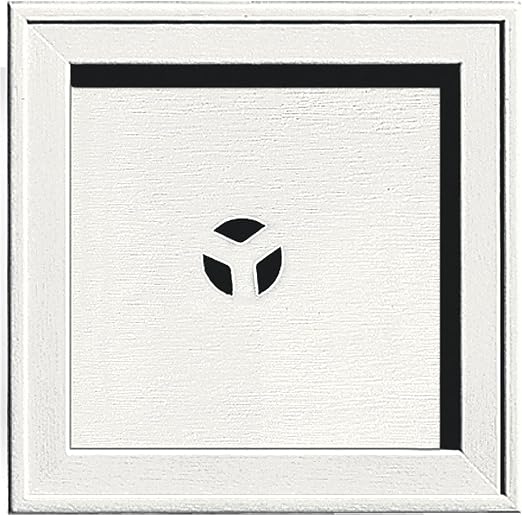 Builders Edge 130110004123 Recessed Square Mounting Block 123, White ...