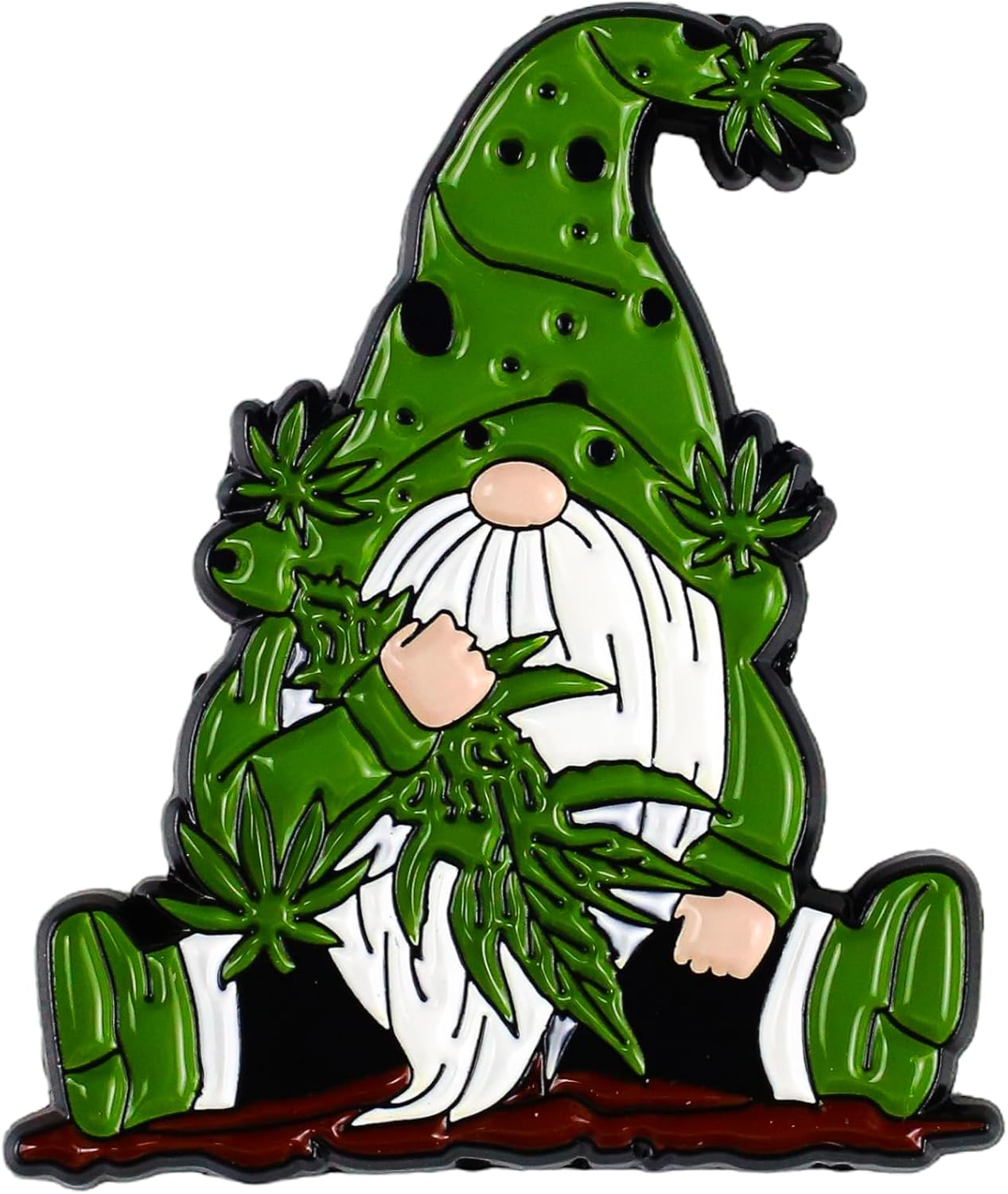 Amazon.com: Stoner Gnome Enamel Pin, Marijuana Leaf Pin Brooch, 420 ...