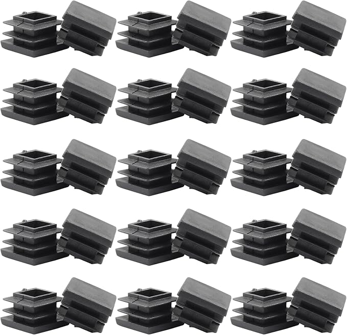 Zorfeter 30 Pcs 3/4 Inch Square Black Plastic Plugs, Fit for 3/4 Inch ...
