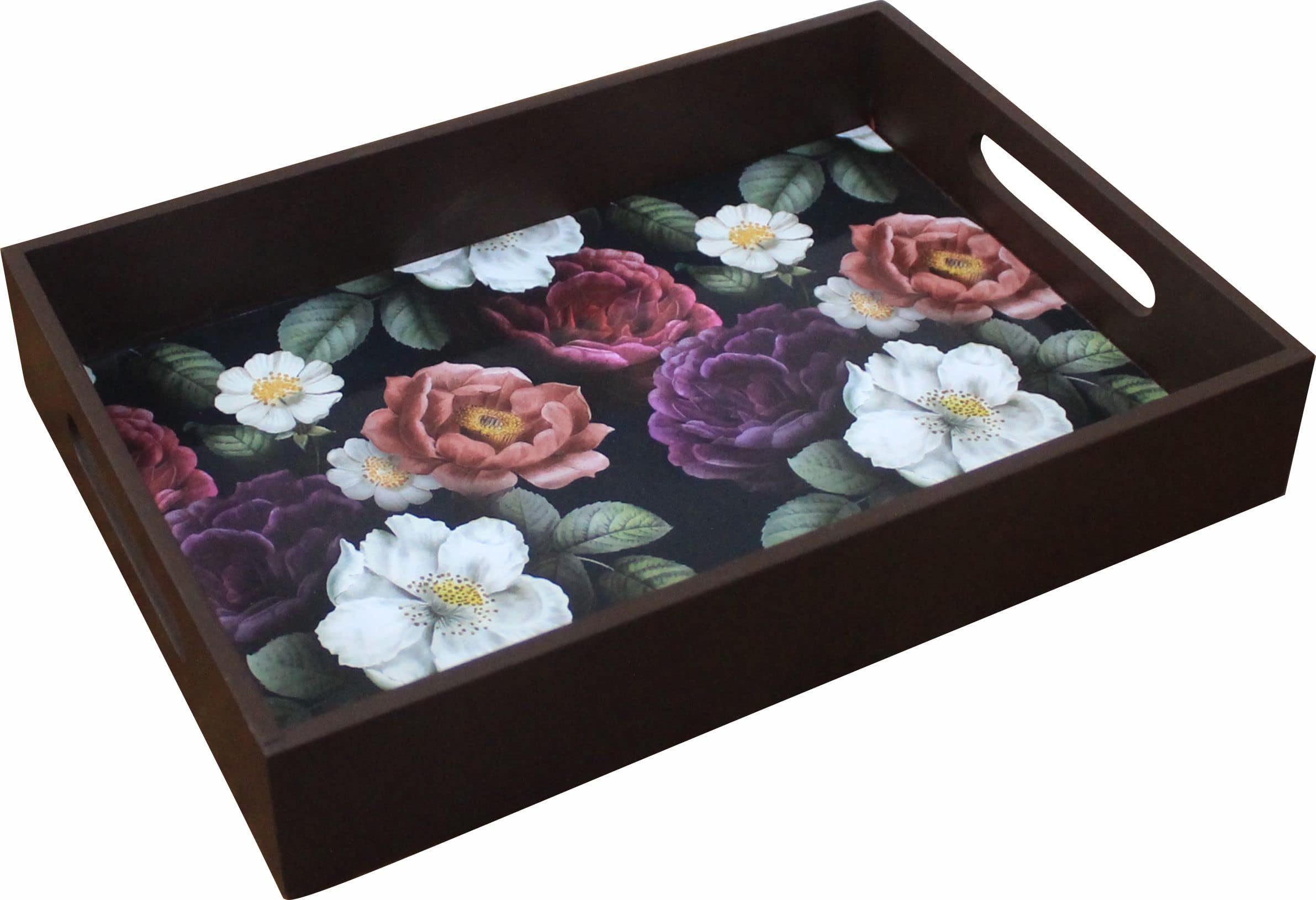 Handmade Modern Wooden Tray - Set of 3 - Serving Tray Set for Breakfast ...