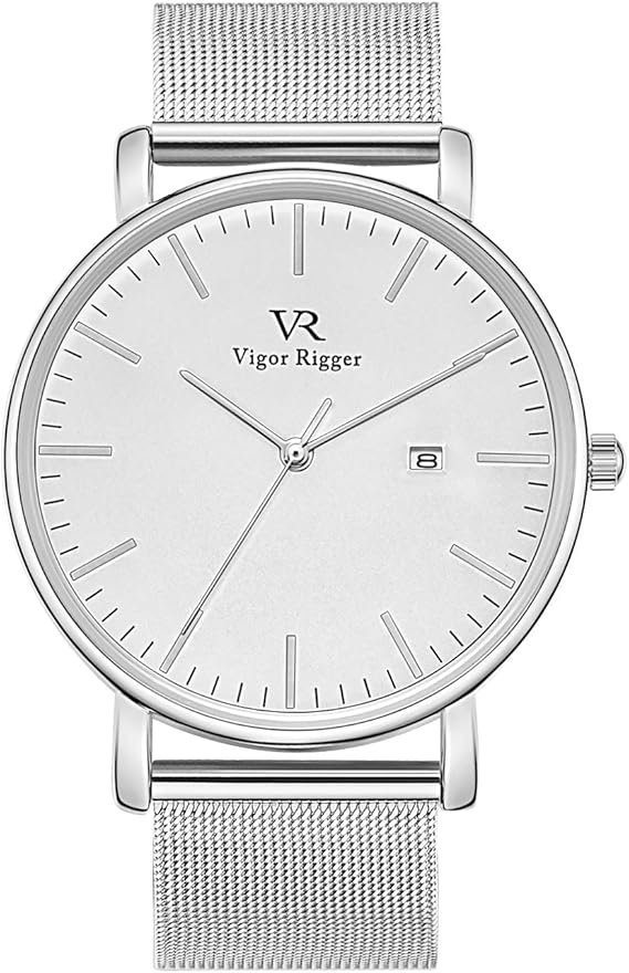 Vigor Rigger Mens Analog Quartz Watches Minimalist Ultra Thin Date ...