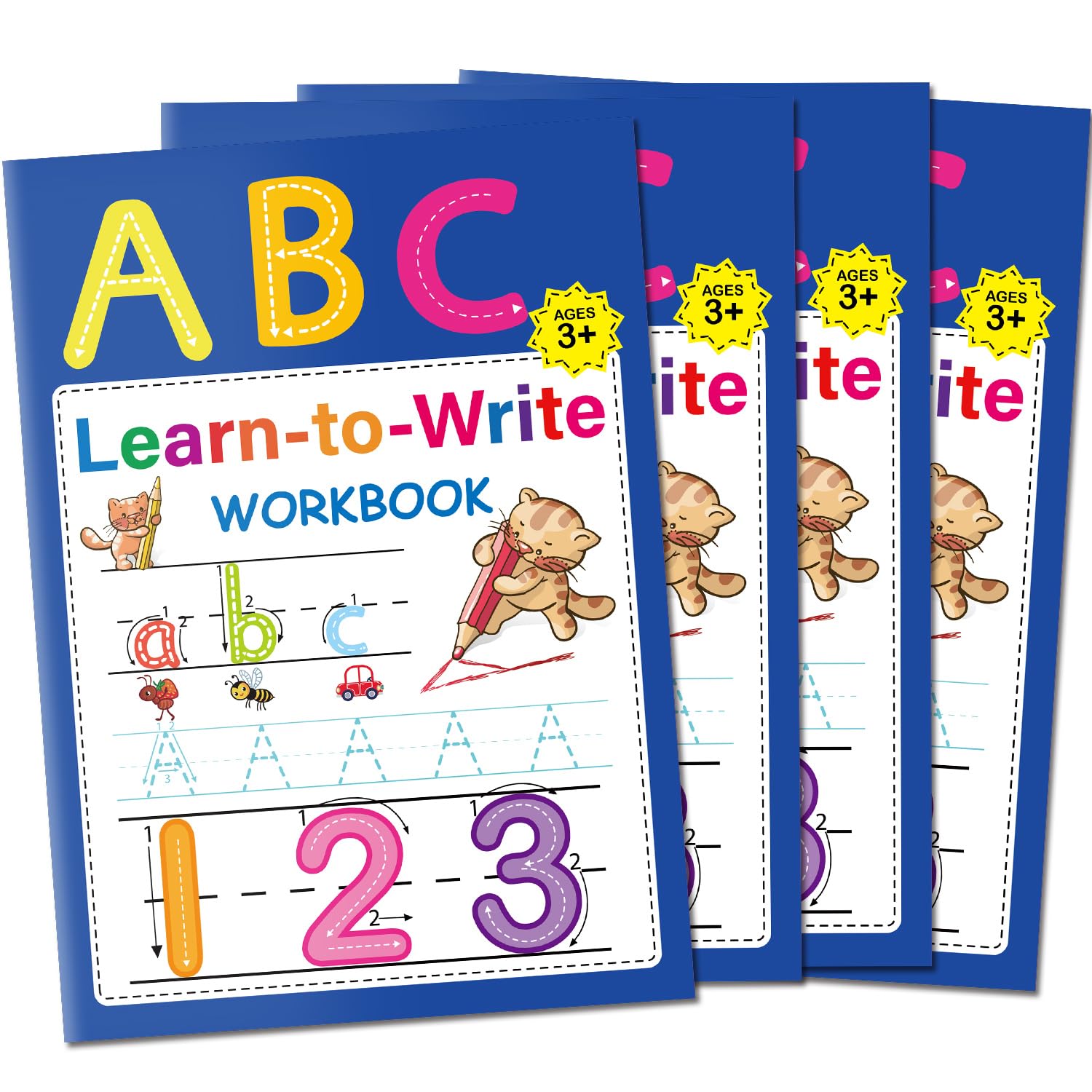 Amazon.com: Kalysky 4Pack Kindergarten Workbooks for Kids Ages 3-5 ...