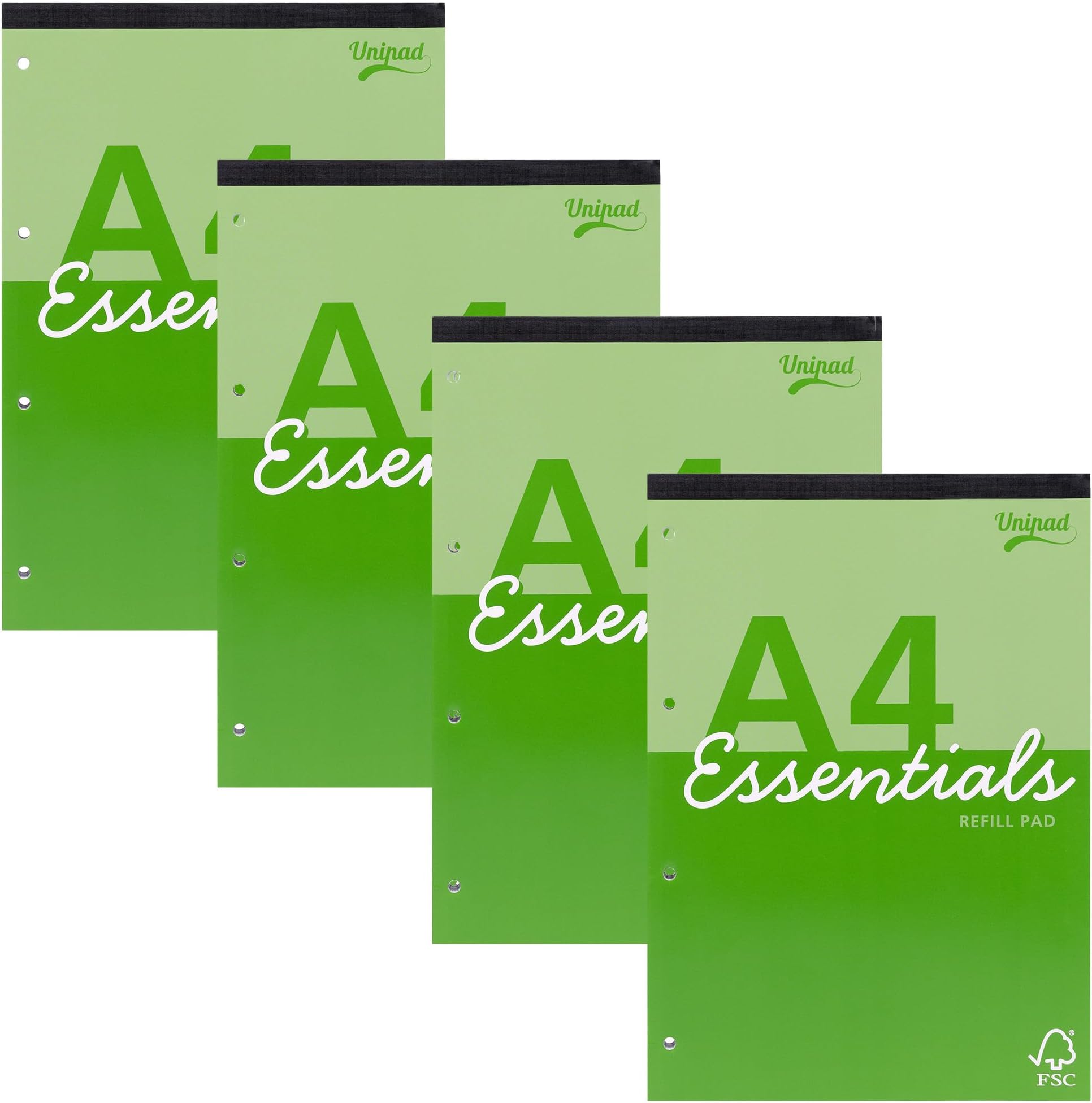 Pukka Pad Essentials A4 Refill Pad – Pack of 4 Tape Head-Bound Notepads ...