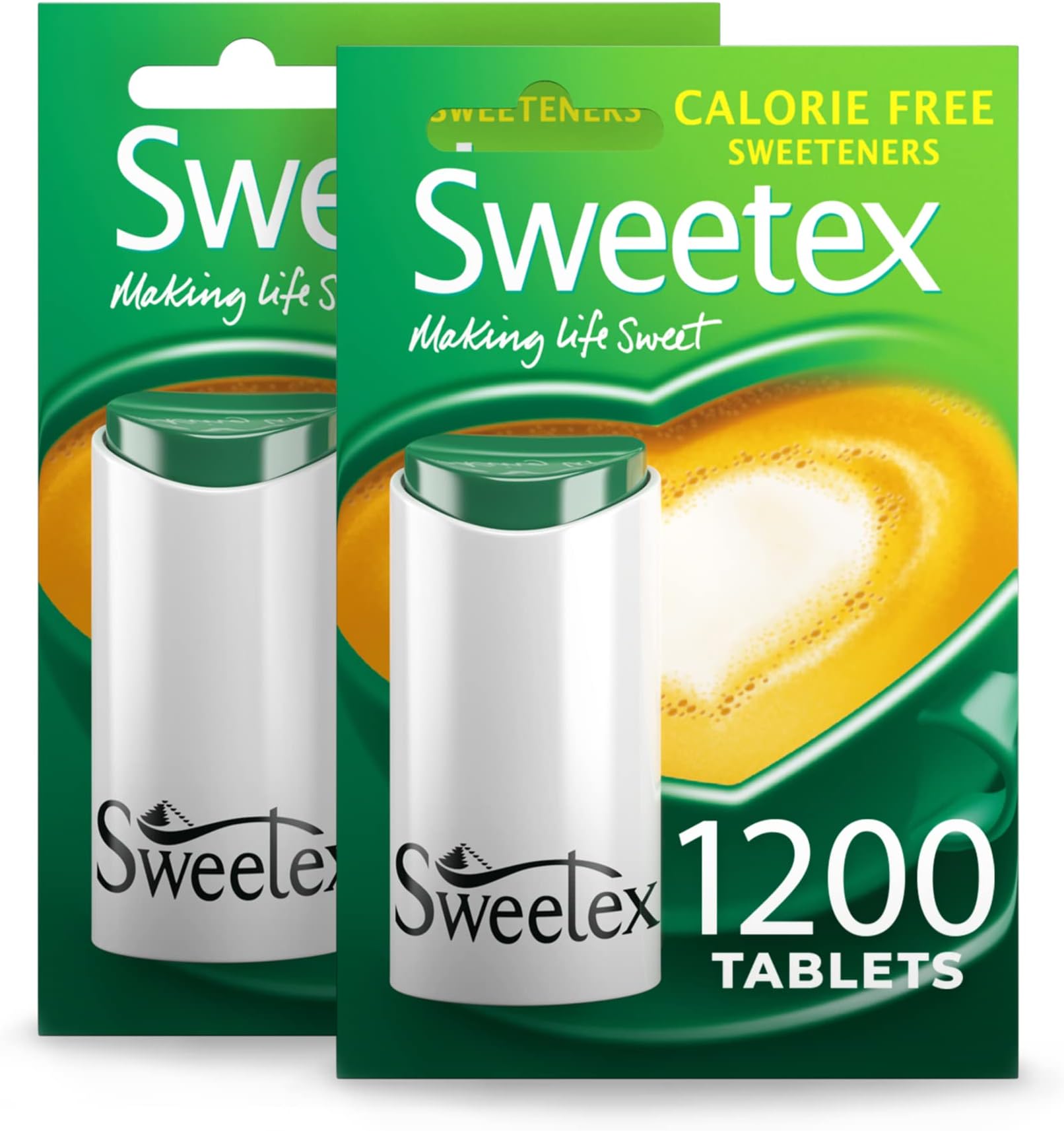 Amazon.com : Sweetex Calorie Free Sweeteners 1200 per pack - Pack of 2 ...