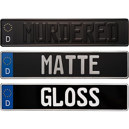 Custom European Style US State License Plate