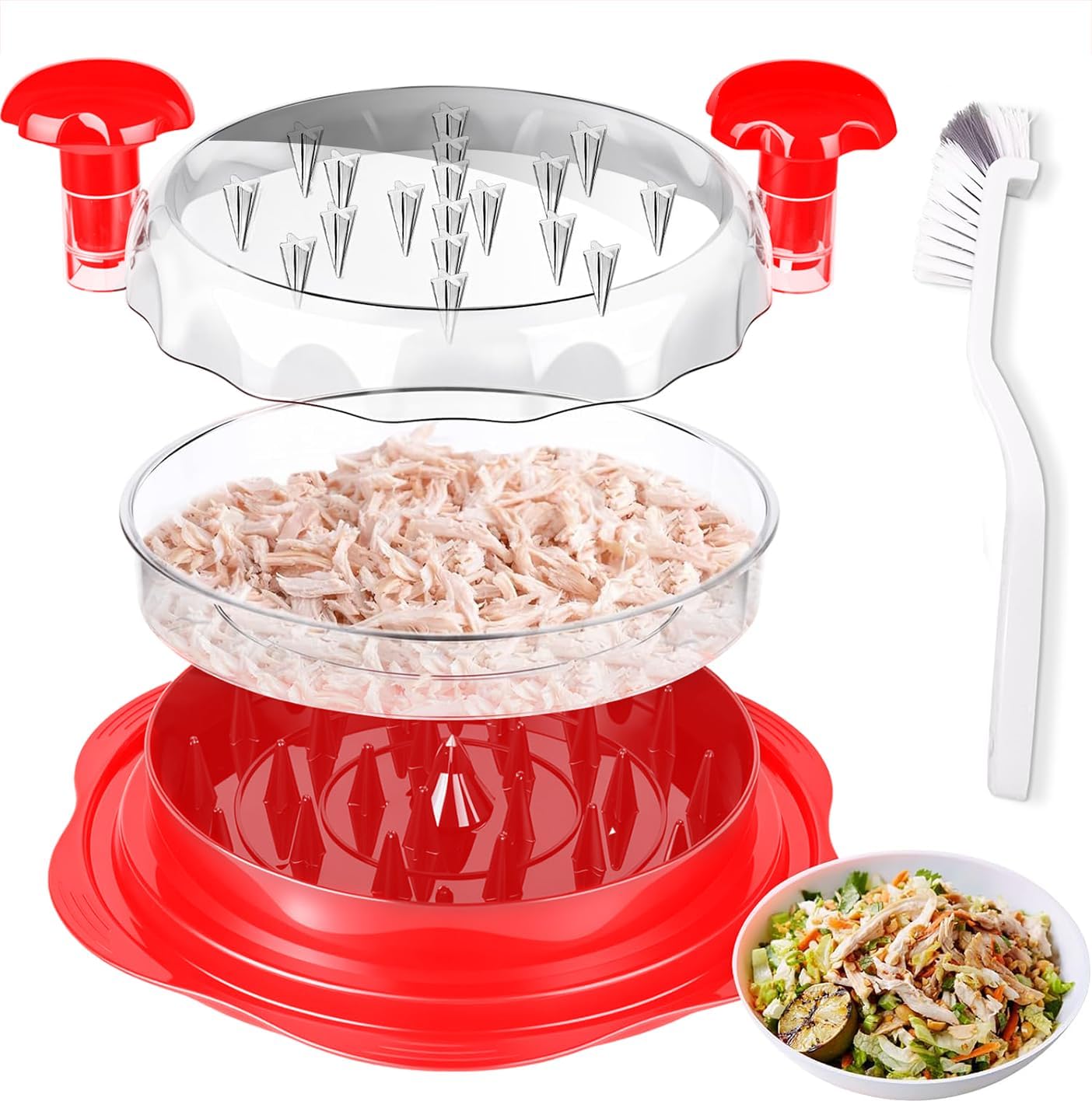 Amazon.com: Chicken Shredder Tool Twist Large with Brush, 10 ...