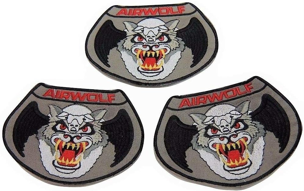 Amazon.com: Airwolf Television Show Logo Embroidered Patch Set of 3 ...