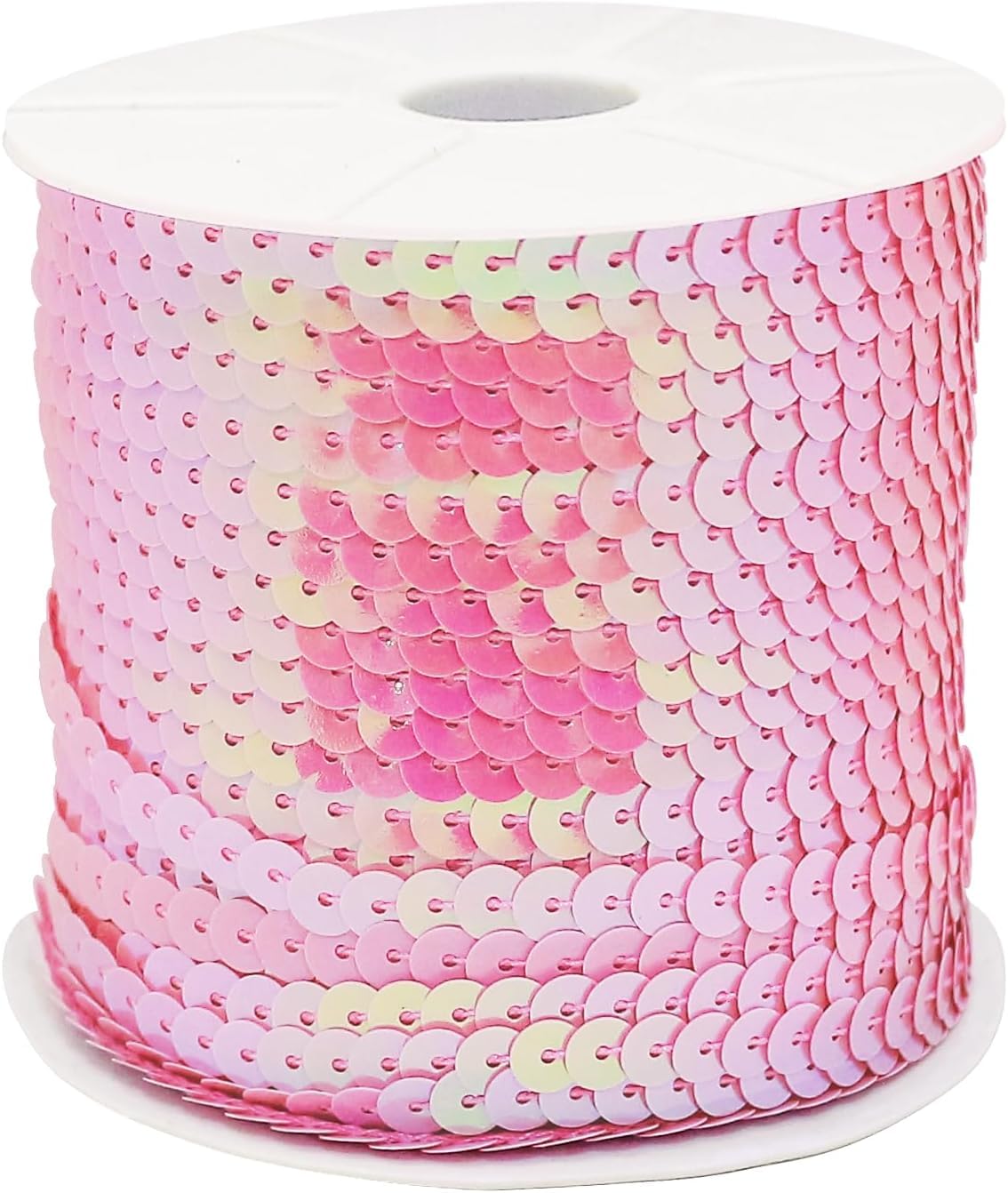 Amazon.com: FQTANJU Pink 6mm Crafts Round Flat Sequin Strip Trim on ...