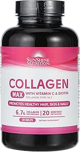 Sunshine Nutrition Collagen Max Tablets with Vitamin C & Biotin I ...