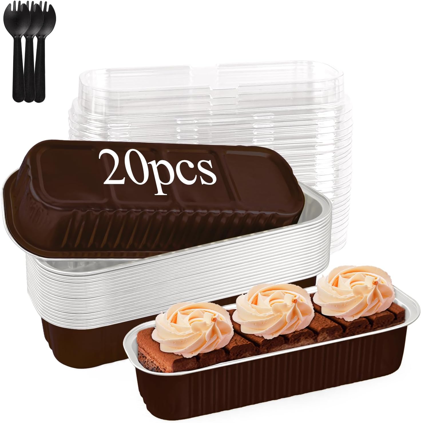 Amazon.com: Liatinbo 20 Pack Mini loaf pans with lids,Mini cake pans ...
