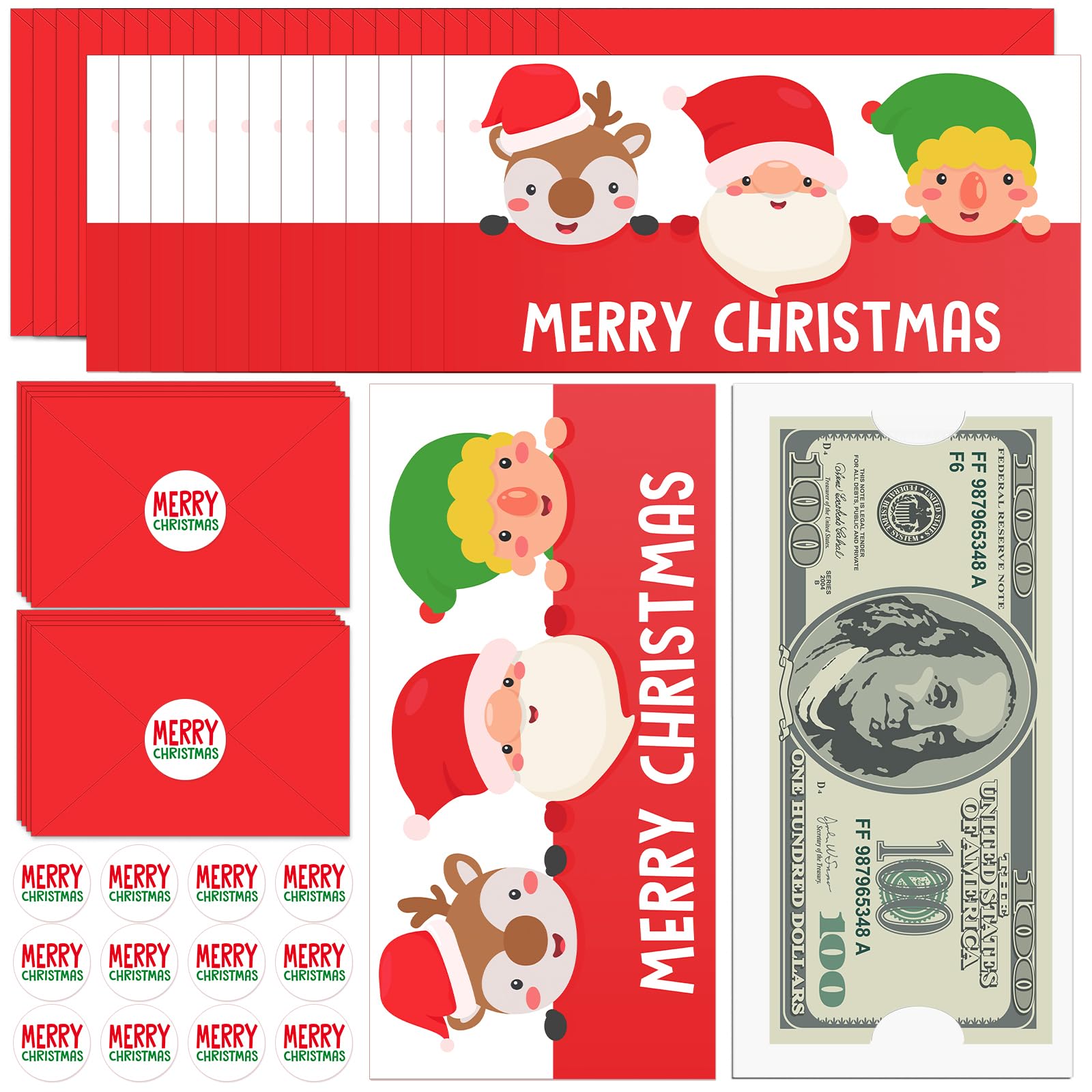 Amazon.com : Motiskyy 24 Set Christmas Money Holders for Cash Money ...