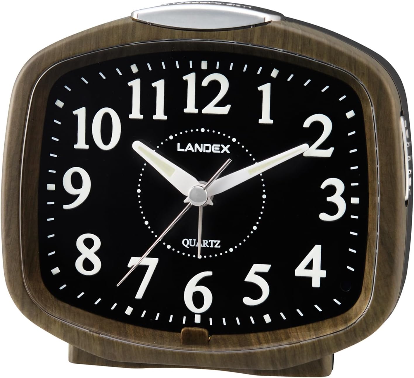 Amazon.co.jp: ランデックス(Landex) 置き時計 目覚まし時計 常時点灯 LED 電子音アラーム 連続秒針 アナログ 芳邦 ...