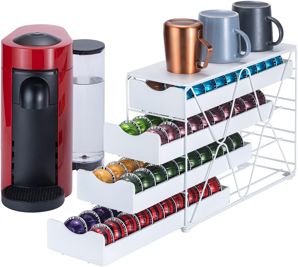 Amazon.com: Flagship 4 Tier Coffee Pod Holder Drawer for Nespresso Pod ...
