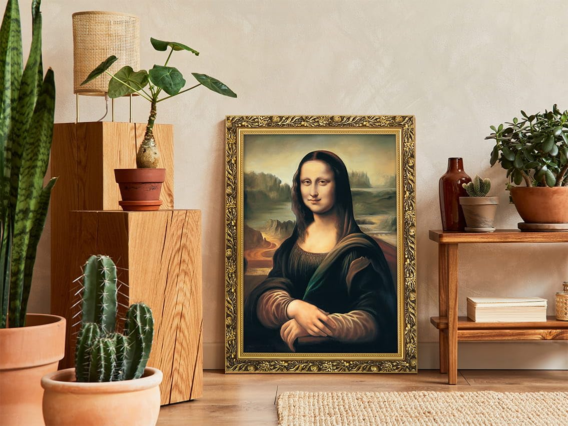 Mona Lisa Frame Mona Lisa Pixel Print | Different Sizes And Canvas