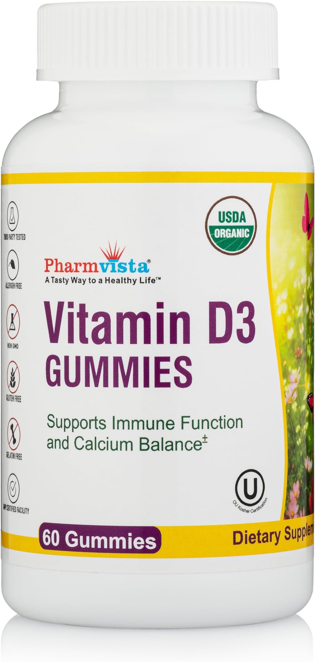 Amazon.com: Organic Vitamin D3 Gummy Bears - Tasty, Gelatin-Free ...
