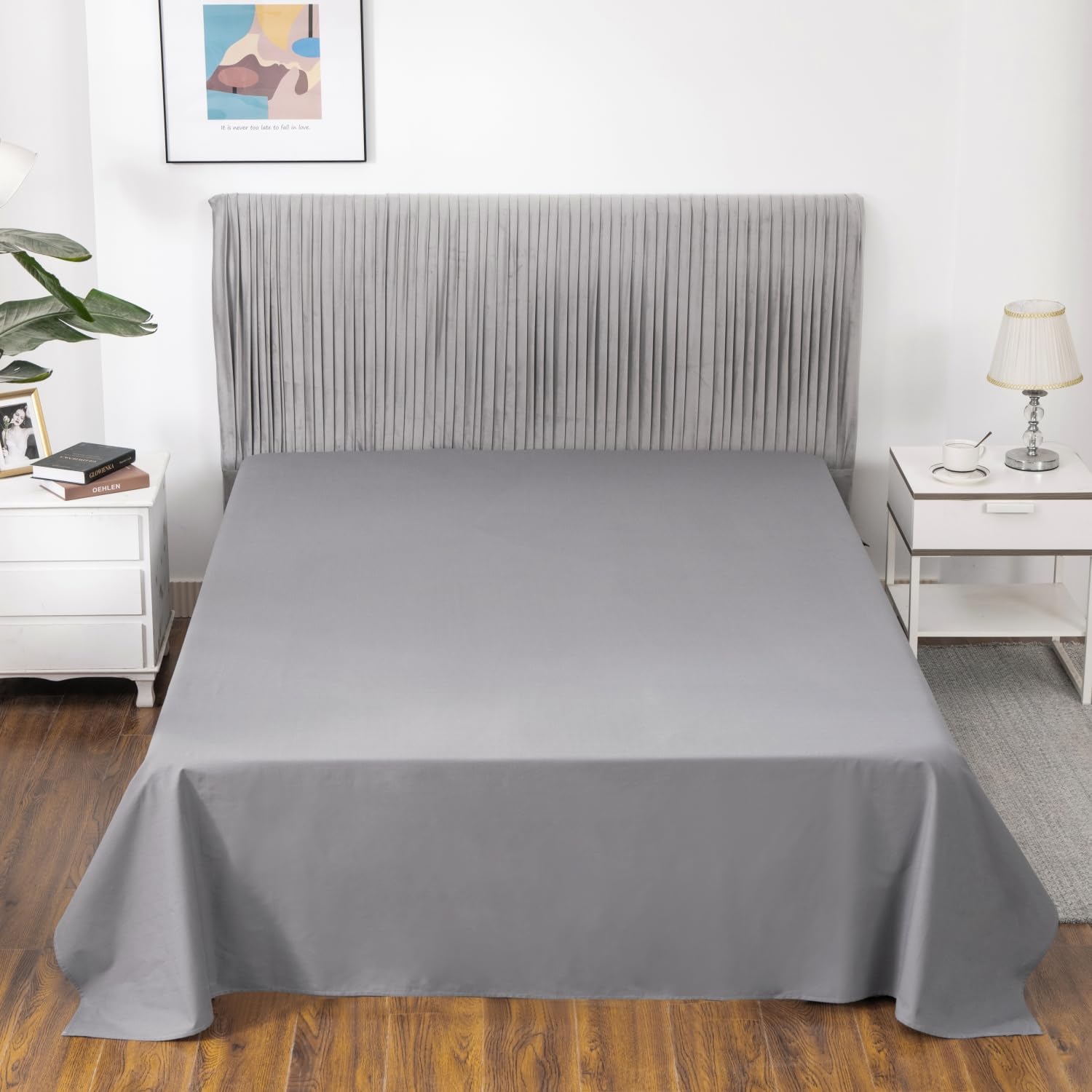 Amazon.com: GLUYOHEY Grounding Flat Sheet Twin XL Size (66"x102 ...