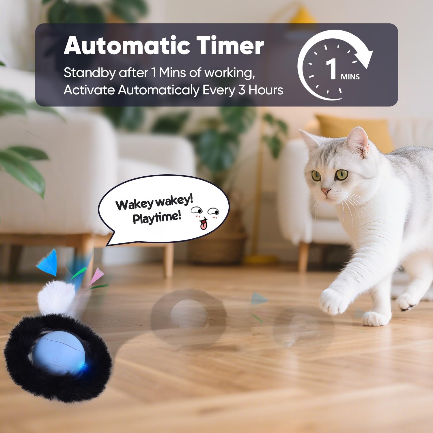 Snapklik.com : Cat Toys For Indoor Cats, Interactive Activated Moving ...