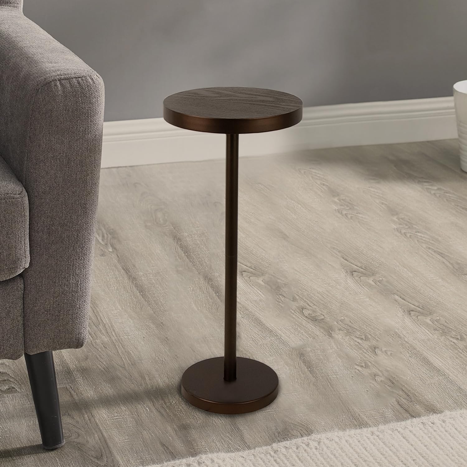 Amazon.com: COVLON Pedestal Side Table, Drink Table, Small Round Side ...