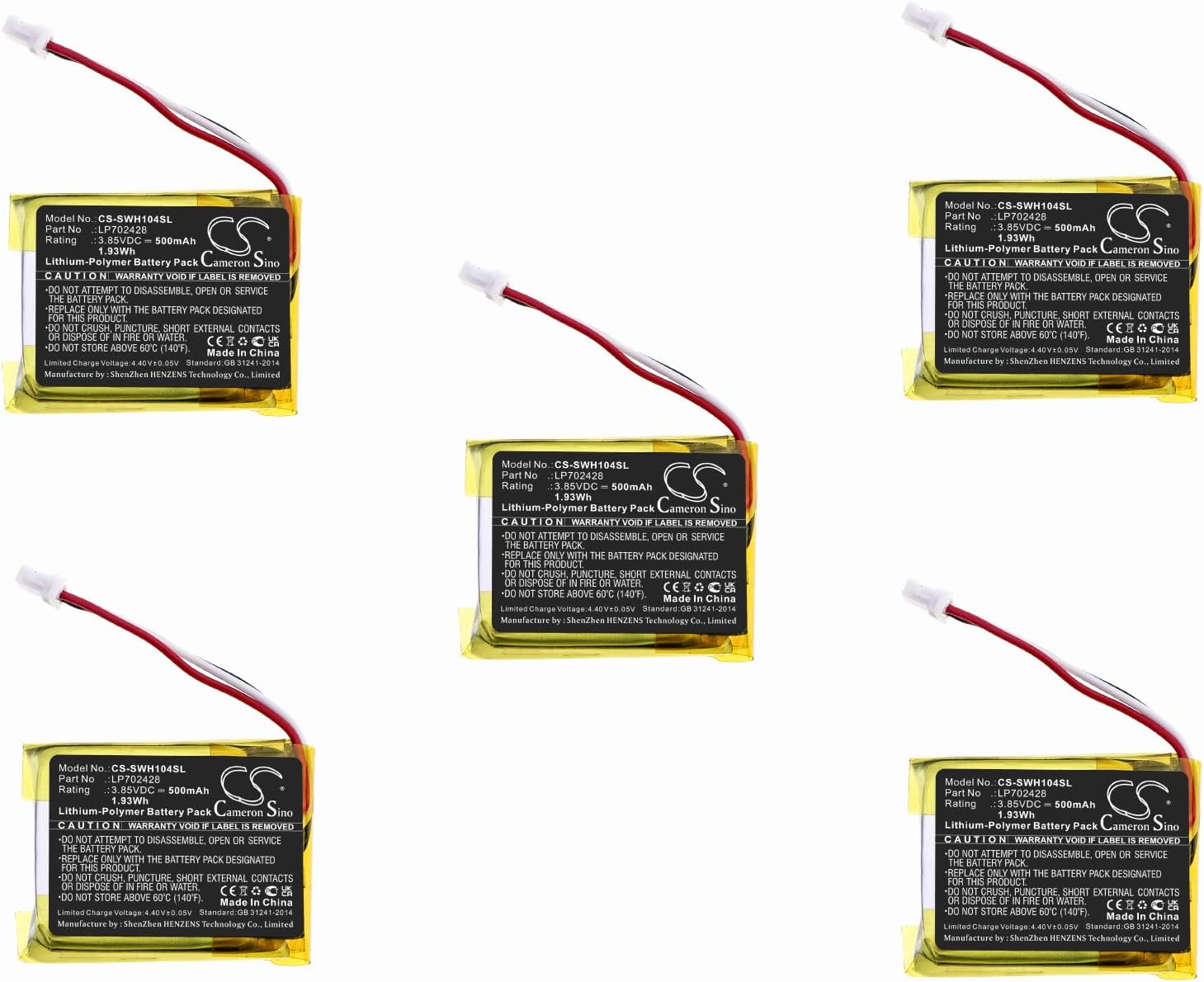 Amazon.com: (5 Pack) XSP Battery for Sony WF-1000XM4 Charging Case PN ...