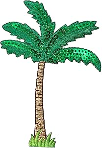 Amazon.com: Sequin Palm Tree, Beach, Coastal, Embroidered, Iron on ...