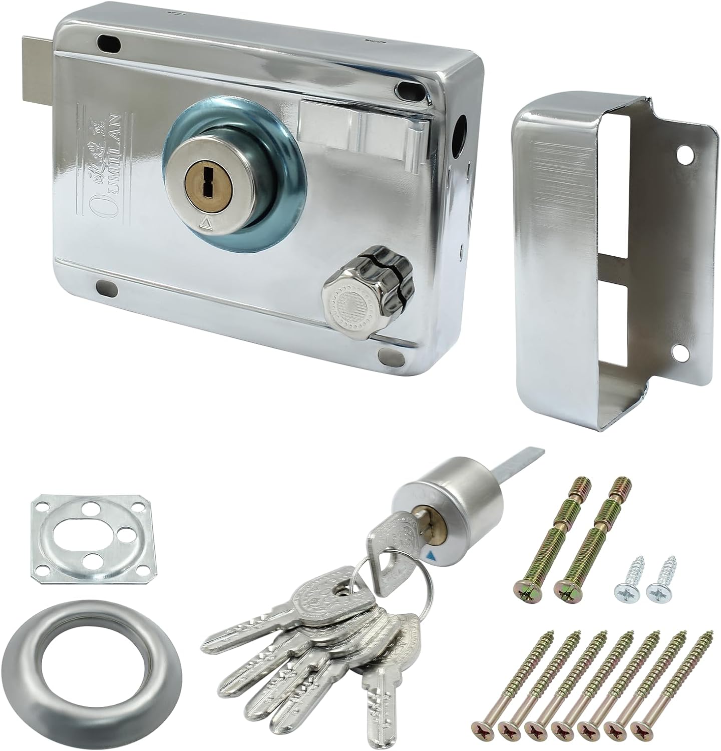 Amazon.com: Aracombie Front Door Safety Locks Rim Heavy Duty Cylinder ...