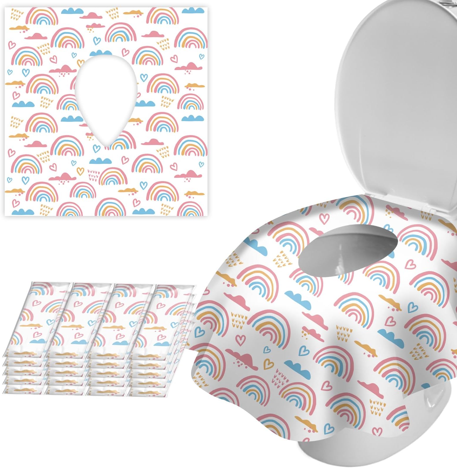 Amazon.com : Blissful Diary 20 Pcs Toilet Seat Covers Disposable for ...