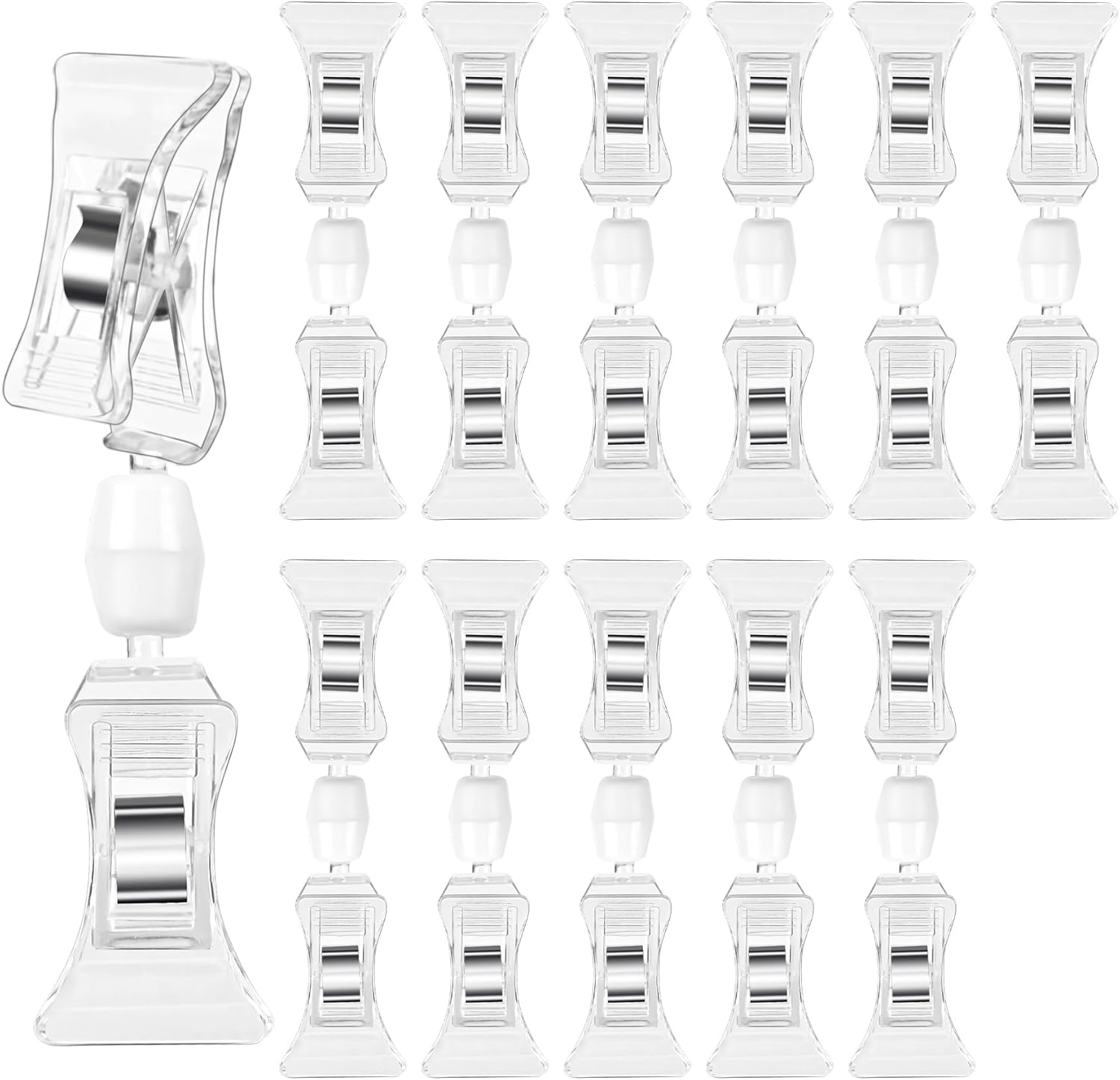 Amazon.com : Clear Sign Clips on Merchandise Display 12 Pack Plastic ...