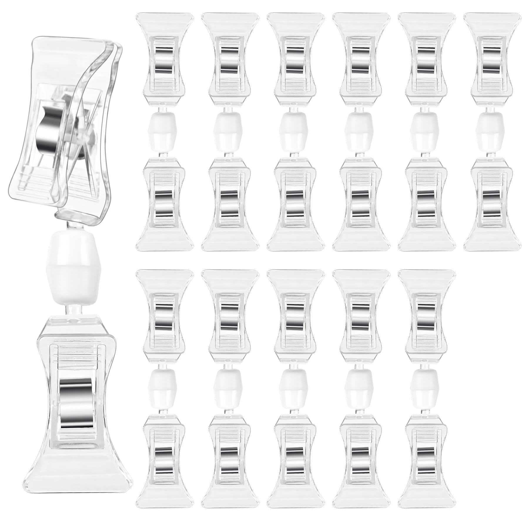 Amazon.com : Clear Sign Clips on Merchandise Display 12 Pack Plastic ...