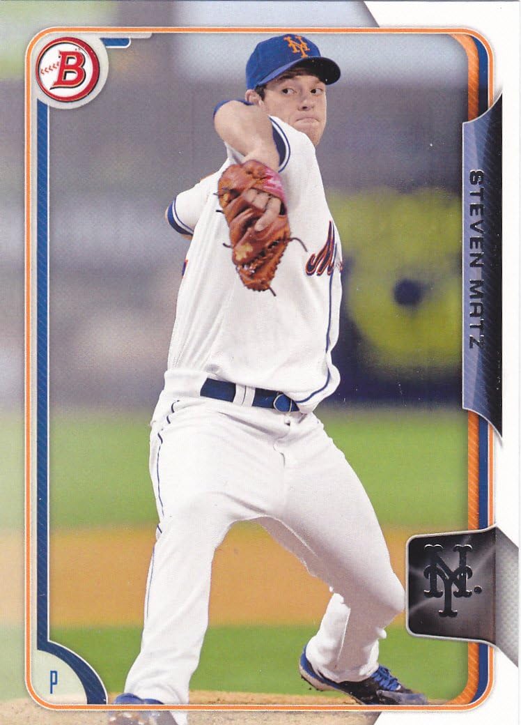Amazon.com: 2015 BOWMAN STEVEN MATZ ROOKIE CARD NEW YORK METS : Sports ...