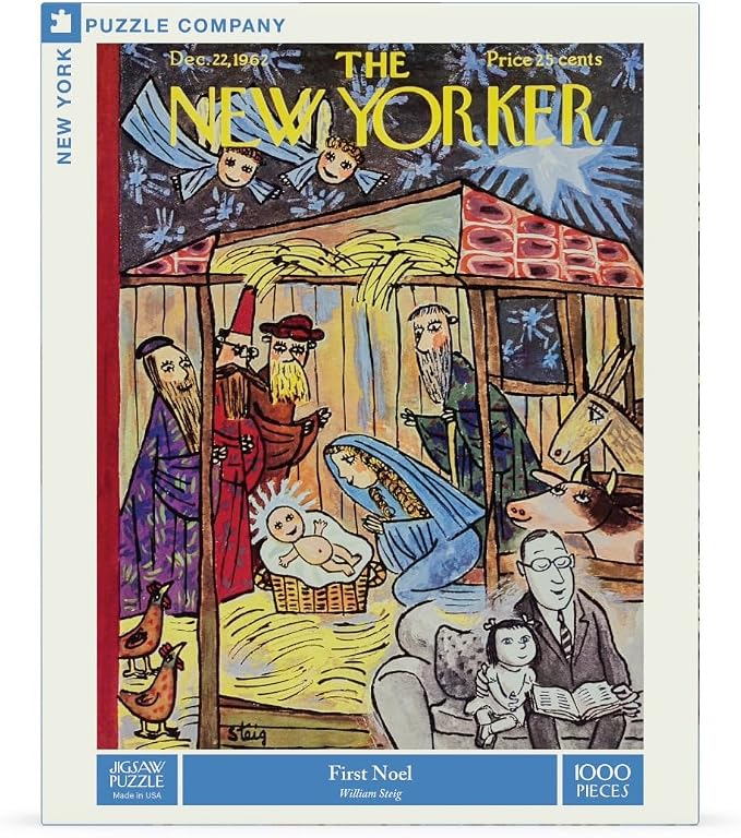 Amazon.com: New York Puzzle Company - New Yorker First Noel - 1000 ...