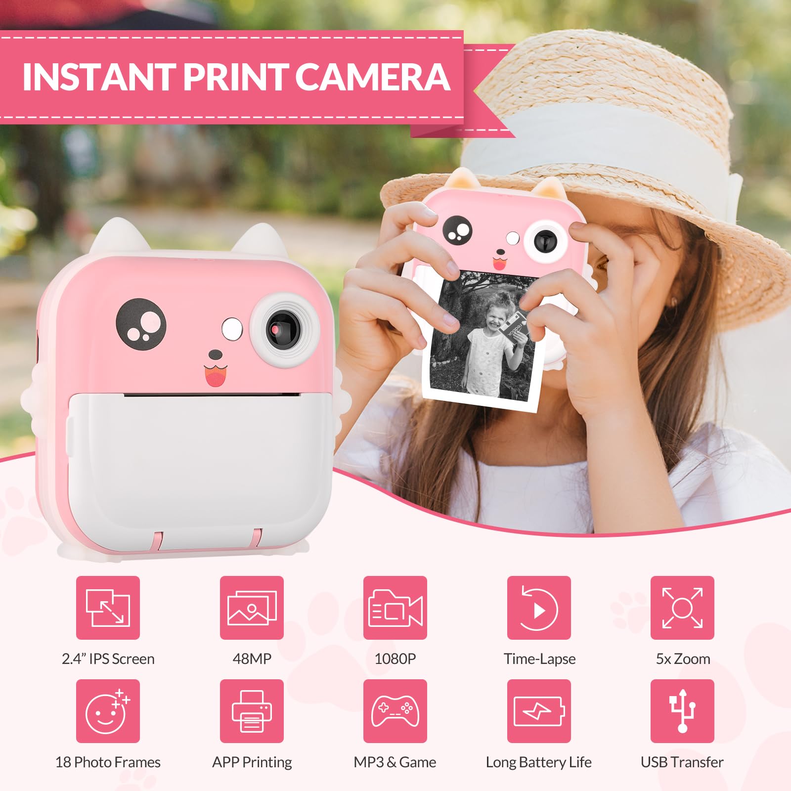Snapklik.com : Mafiti Instant Camera For Kids,Christmas Birthday Gift ...