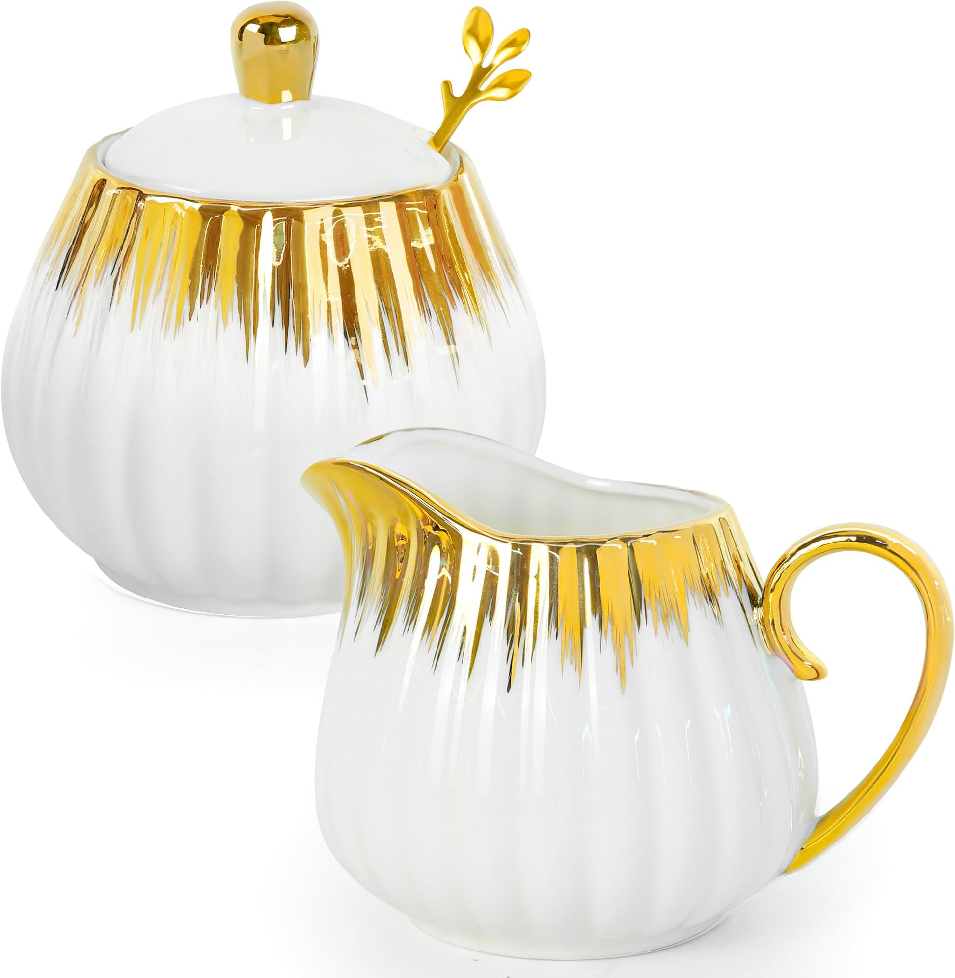 Amazon.com | MaoYaMao Ceramic Sugar and Creamer Set of 3,Sugar ...