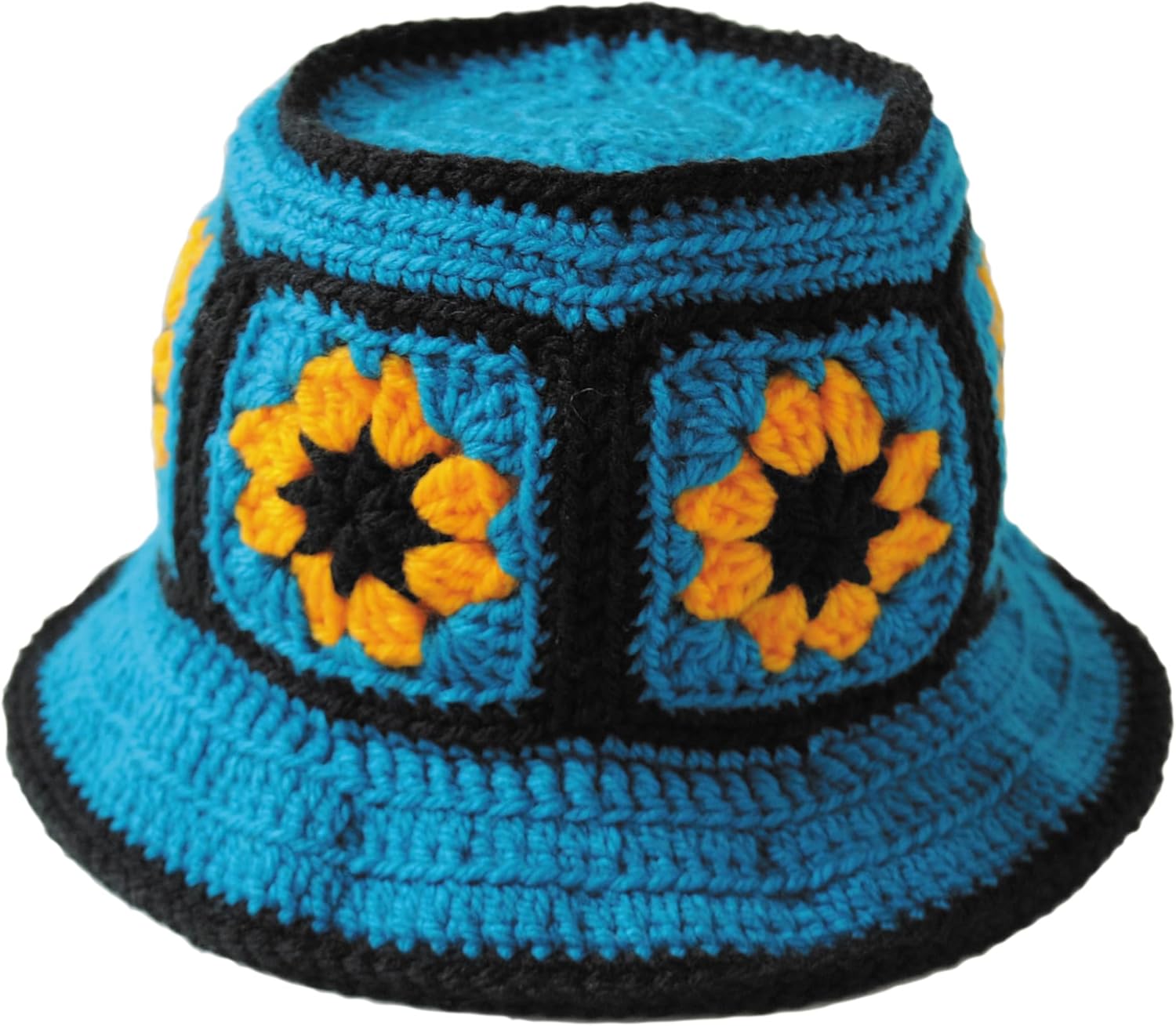 Amazon.co.jp: ハマナカ あみものキット モチーフ バケット キット (ハマナカ ボニー 使用) COL.B ターコイズ 系 サイズ 約 頭まわり60cm深さ18cm H320 ...