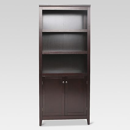Amazon.com: Threshold Carson 5 Shelf Bookcase with Doors : Home & Kitchen