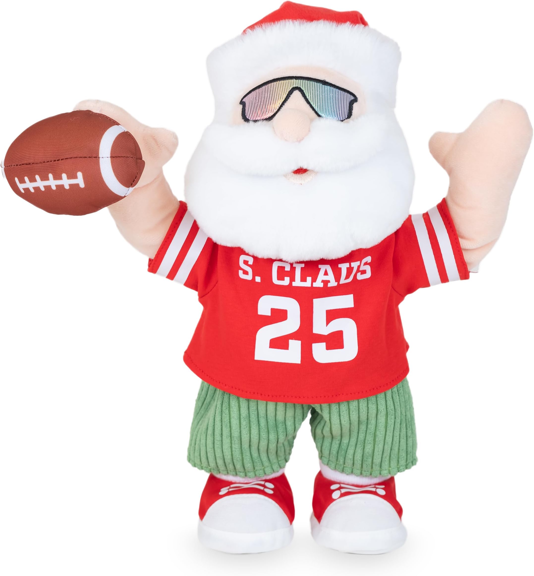 Amazon.com: Cuddle Barn - Gameday Santa | Animated Christmas Fun Sports ...