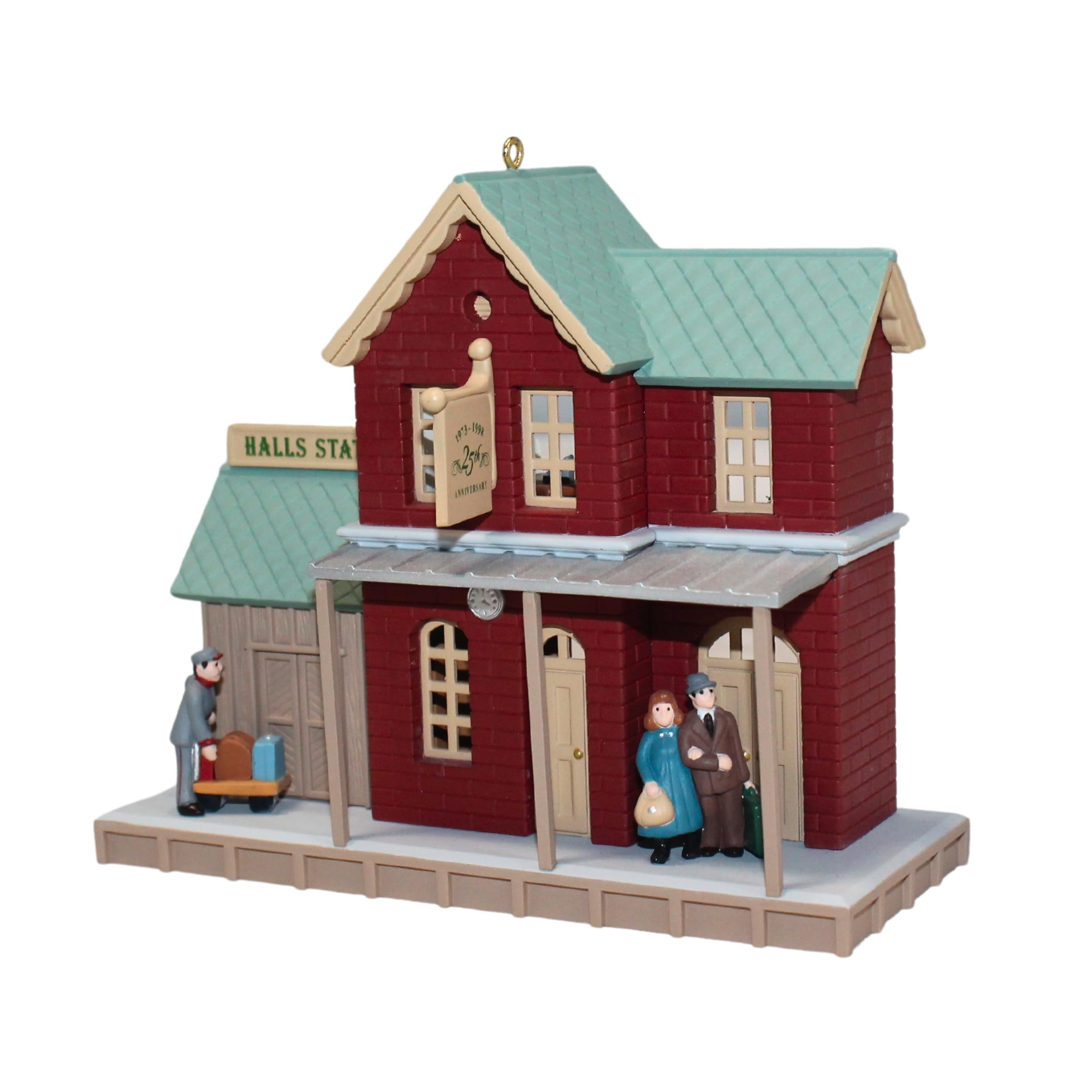 Amazon.com: Hallmark Keepsake Ornament Halls Station 25th Anniversary ...