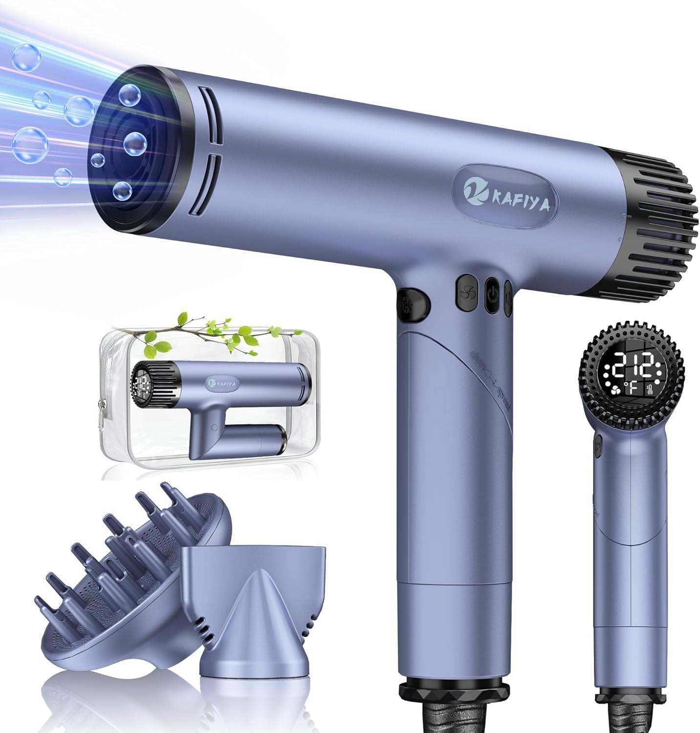 Amazon.com : KAFIYA Hair Dryer with Diffuser, 130,000RPM High Speed ...