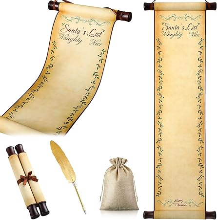 Amazon.com: Watersay Christmas Santa's List of Naughty and Nice Scroll ...