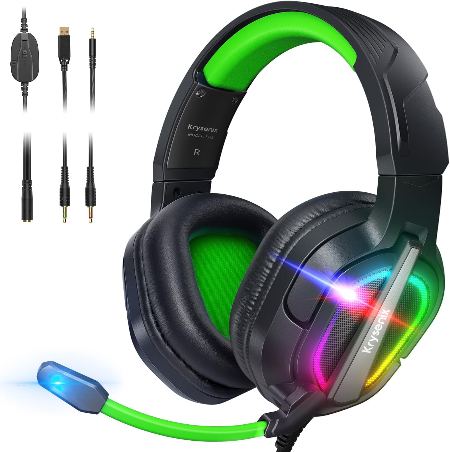 Ozeino 2.4GHz Wireless Gaming Headset für Pc, Ps4, Ps5, Mac, USB & Type ...