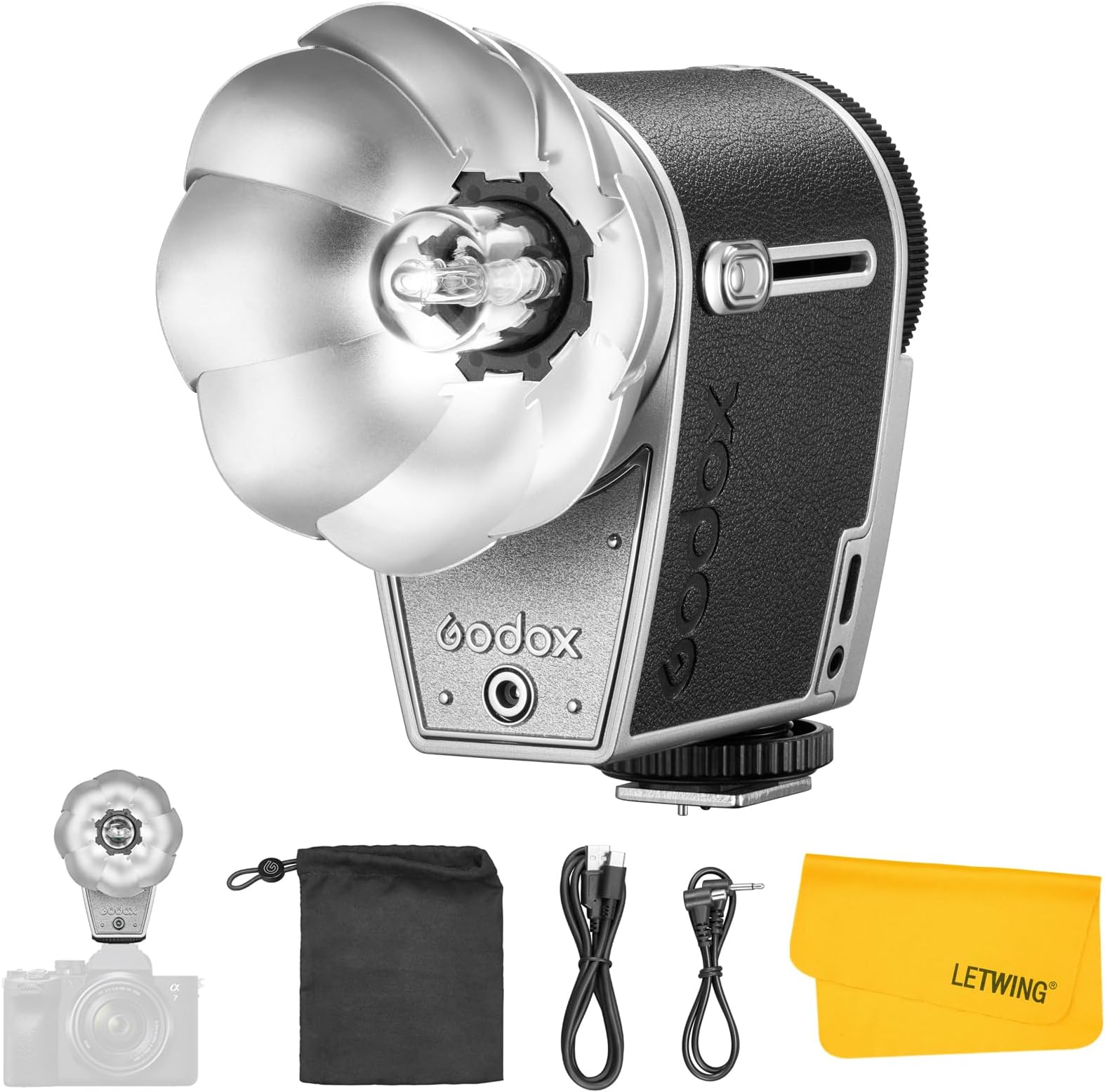 Amazon.com : Godox Lux Elf Retro Camera Flash Kit for Beginners, 400 ...