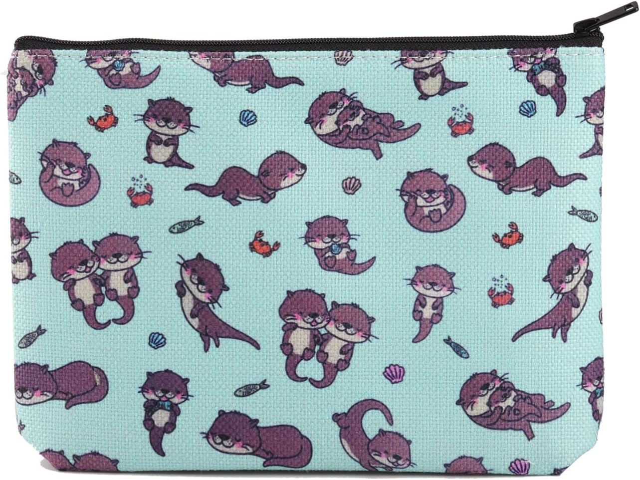 Amazon.com: XYANFA Sea Otter Makeup Bag Otter Gift Sea Otter Zipper ...